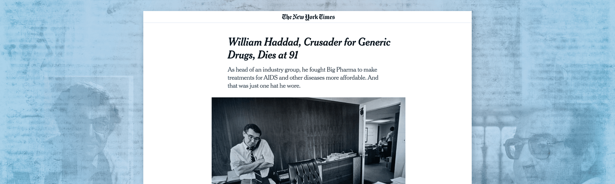 Thank You, Bill Haddad | Association for Accessible Medicines